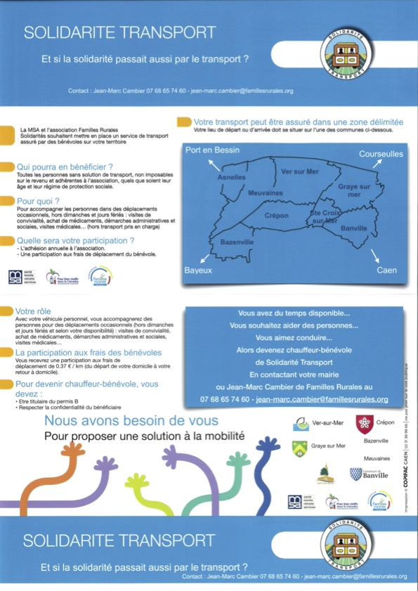 📌 INFO SOLIDARITE TRANSPORT | Mairie de Banville (Calvados)